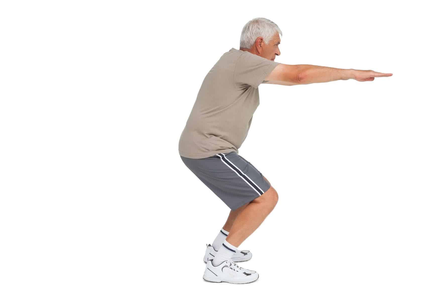 Elderly man squat- physical therapy | Change Sports Physical Therapy ...